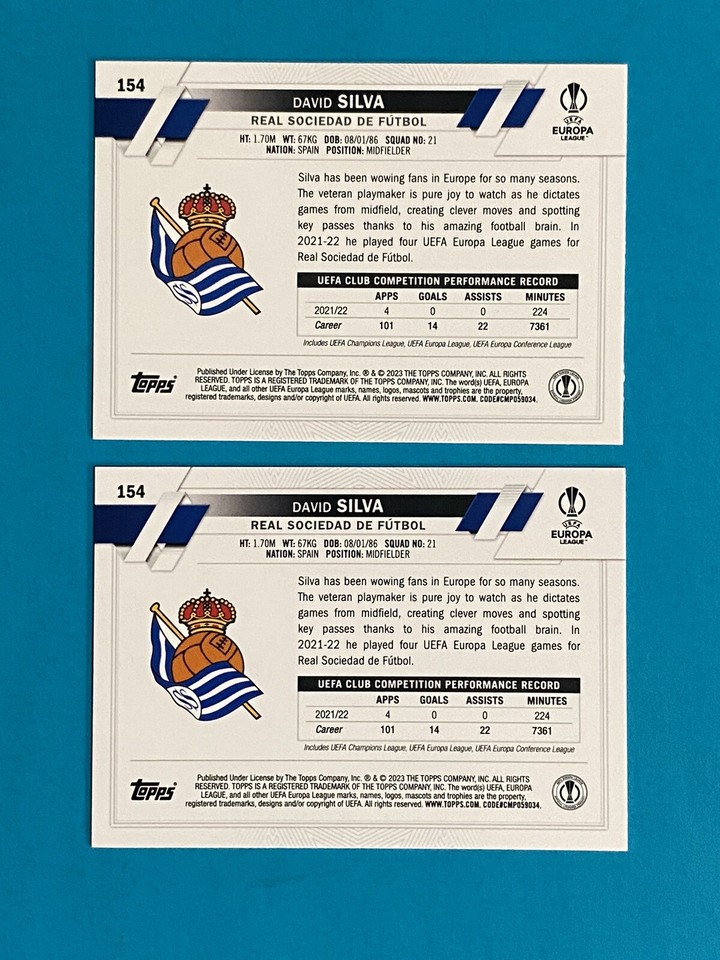 David Silva Soccer Card Lot 2023-24 Topps Real Sociedad #154 | eBay