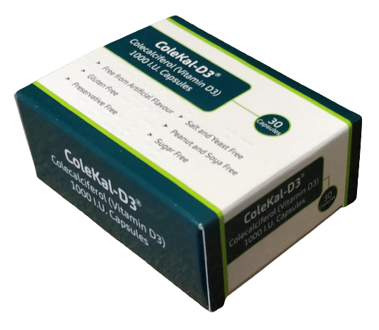 Colekal-d3 Colecalciferol Vitamin D3 Supplement 3200iu - 30 Capsules ...