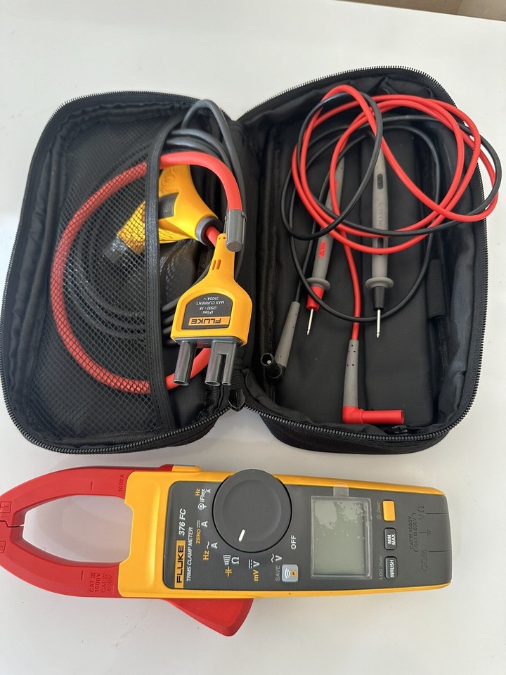 FLUKE 376 FC 1000 Amp AC & DC True RMS Clamp Meter iFlex Probe Tested ...