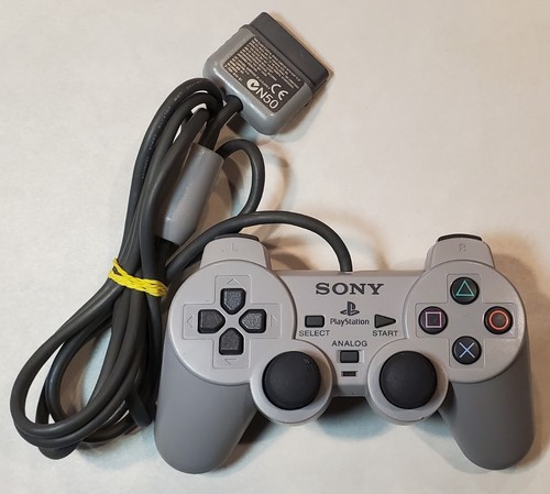 1998 Sony PlayStation 1 Dual Shock Video Game Controller PS1 Grey SCPH ...