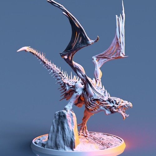 Undead Wyvern (1) 100mm base resin model kit and base P3D | eBay Australia
