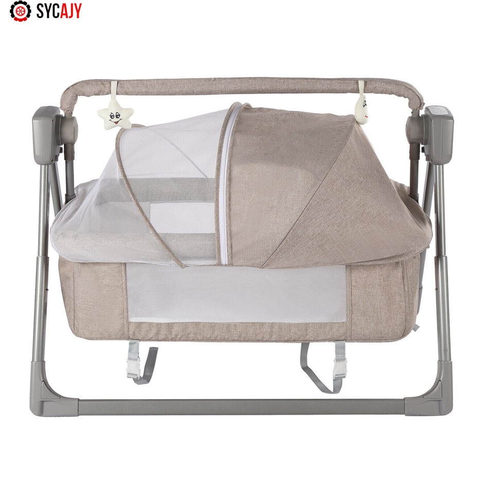 5 Gears Adjust Electric Baby Crib Cradle Bluetooth Infant Auto Swing ...