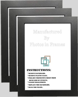 Pack of 3 A3 Black Picture Frames Poster Frames | eBay UK