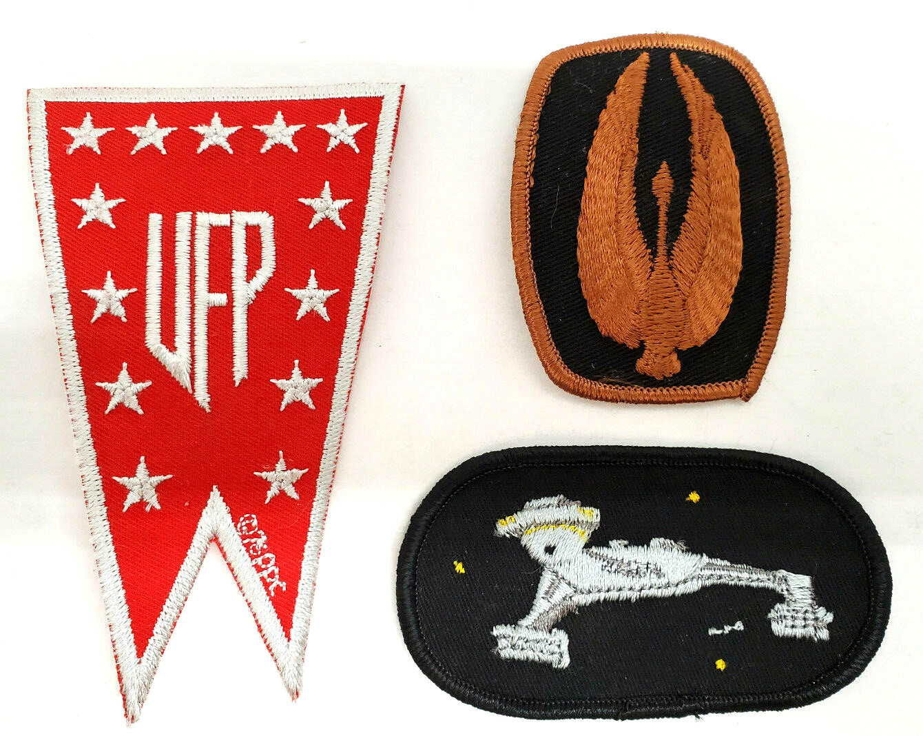 Star Trek Vintage Patch Set of 3- UFP/Klingon/Bird Lincoln Ent- Mailed ...
