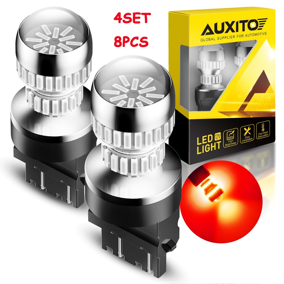 3157 3156 Super RED Bright Brake Stop Light LED Bulbs For Car Flash ...