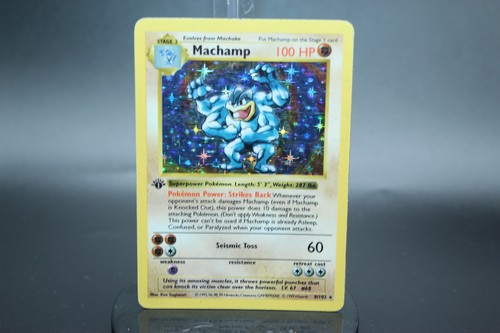 1999 Pokemon Card TCG Machamp 8/102 Base Set 1st Edition Holo | eBay