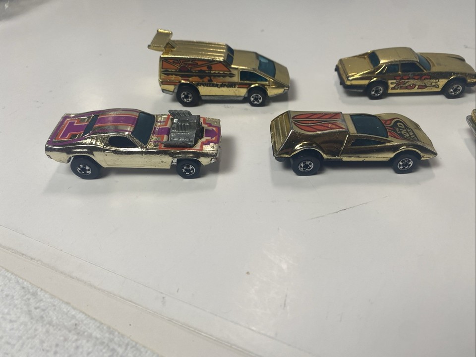 1970sBlackwalls Hot Wheels Golden Machines 5 Car Lot Hong Kong Gold ...