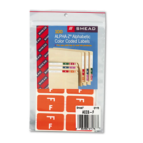 Smead Smd-67176 Alphaz Accs Color Coded Alphabetic Label - 1" Width X 1 ...