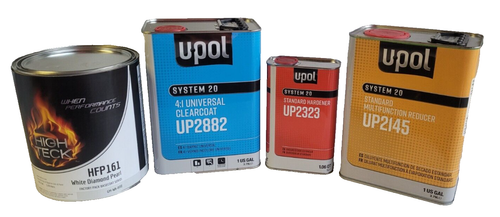 White Diamond Pearl Basecoat Paint WA800J High Teck HFP161 & 2882 Clear ...