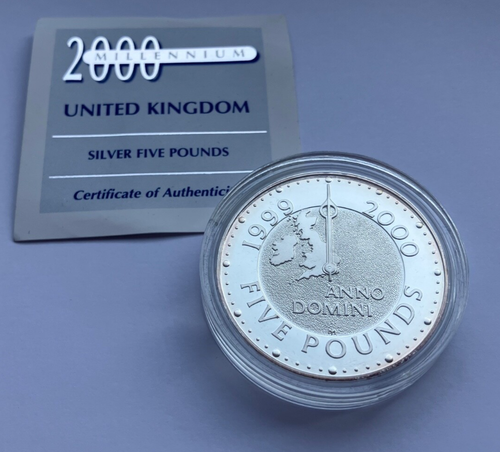 2000 SILVER PROOF MILLENNIUM FIVE 5 POUND COIN WITH COA | eBay