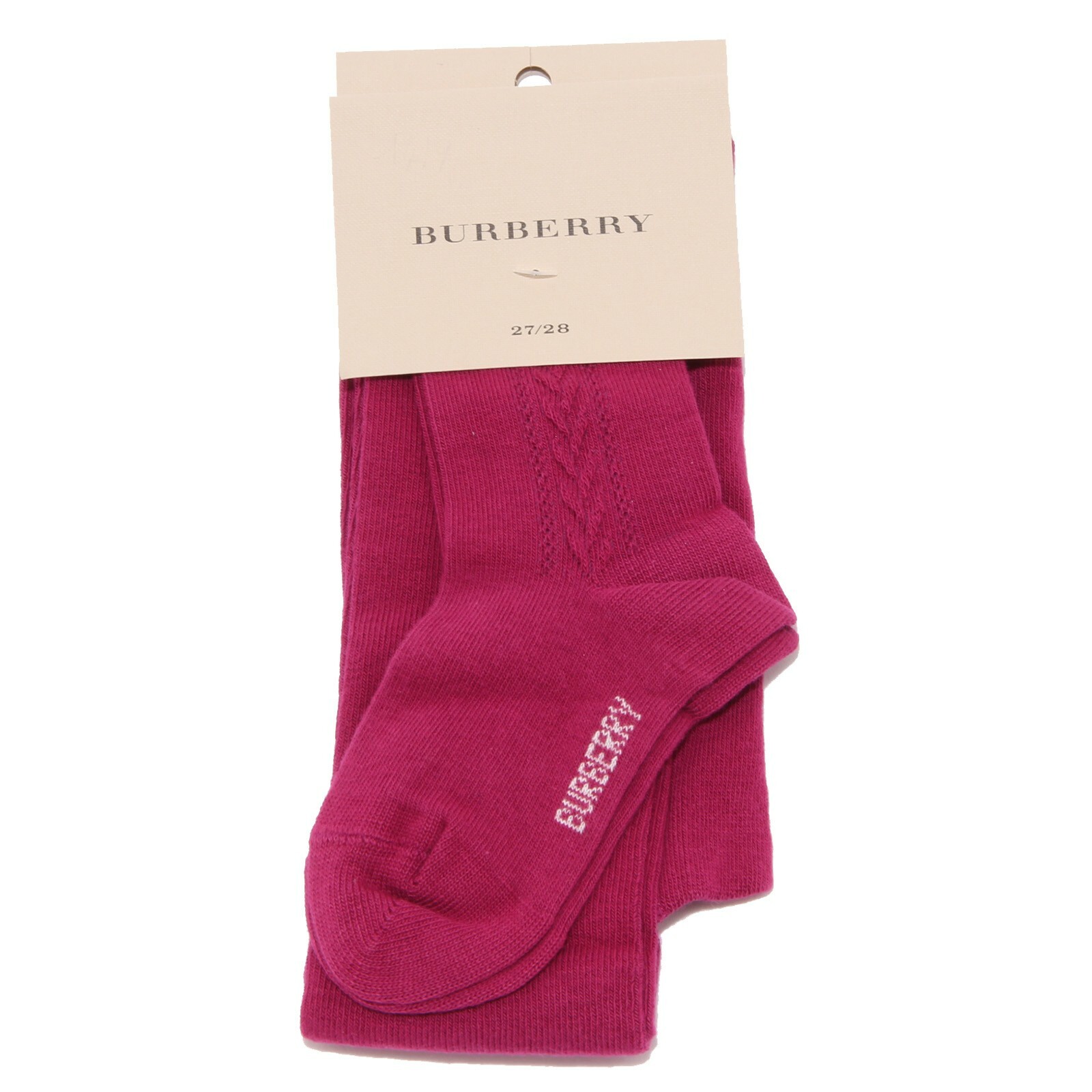 6775U calzamaglia bimba BURBERRY cotone fucsia calze tights kid | eBay