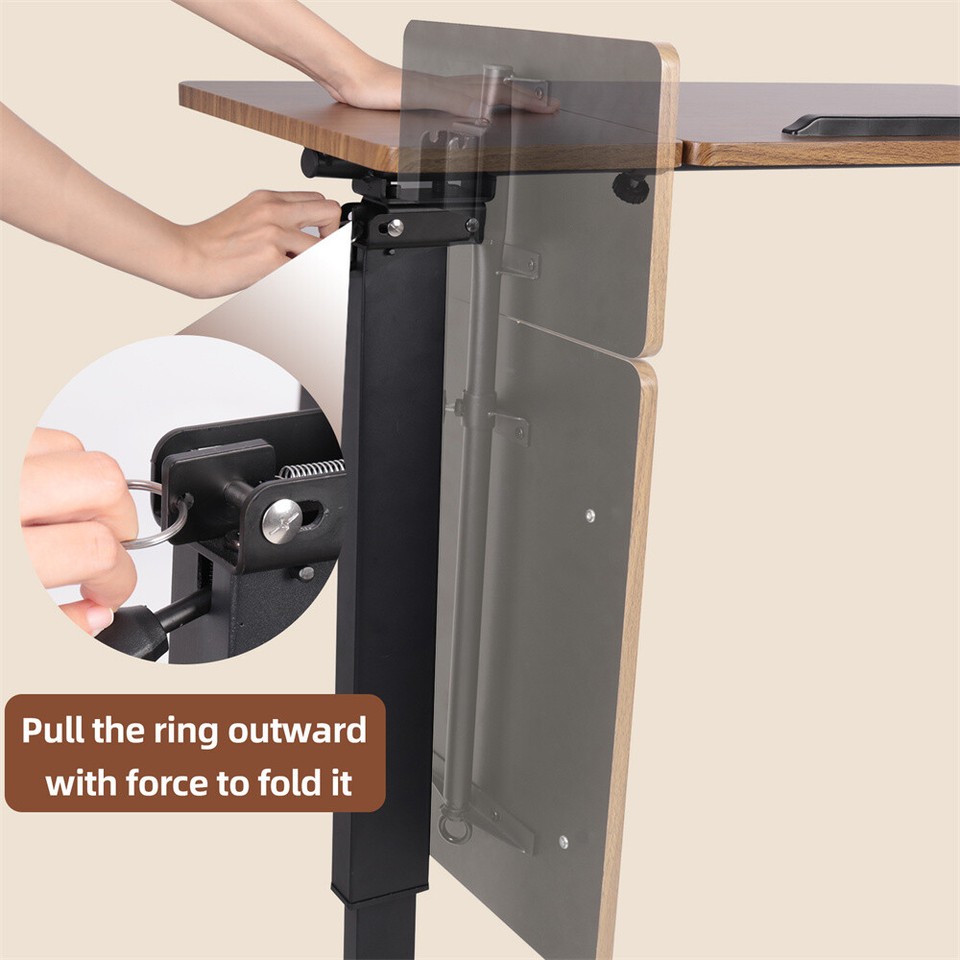 Height Adjustable Overbed Bedside Desk Movable Sofa Laptop Table ...