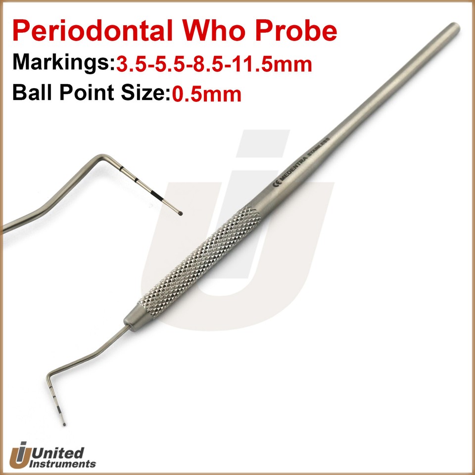 Dental Prophylaxis Kit Cleaning Scaling Gracey Curettes Explorer Probe ...