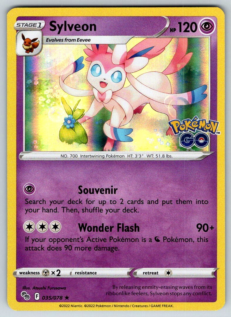 2022 POKEMON GO SYLVEON STAGE 1 HOLO #035/078 HP 120 | eBay