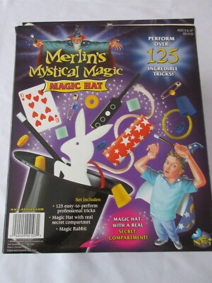 Merlins Mystical Magic MAGIC HAT Box of Tricks With Hat - 125 tricks | eBay