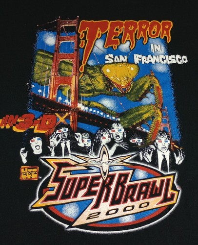 Vintage WCW Super Brawl 2000 T-shirt XL Terror In San Francisco Pay-Per ...