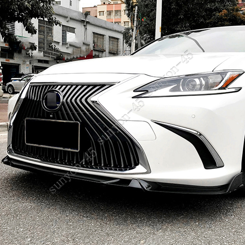 Bright black Front Bumper Lip Body Kit Spoiler 3P For Lexus ES 300h 350 ...