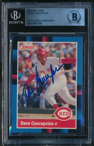 1988 Donruss #329 Dave Concepcion signed auto autograph BAS BECKETT ...