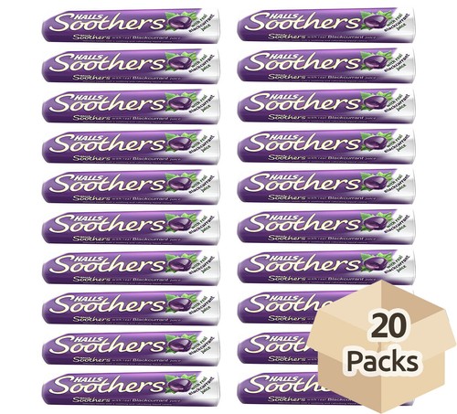 Halls Soothers Blackcurrant Throat Sweets Packs of 20 | eBay UK