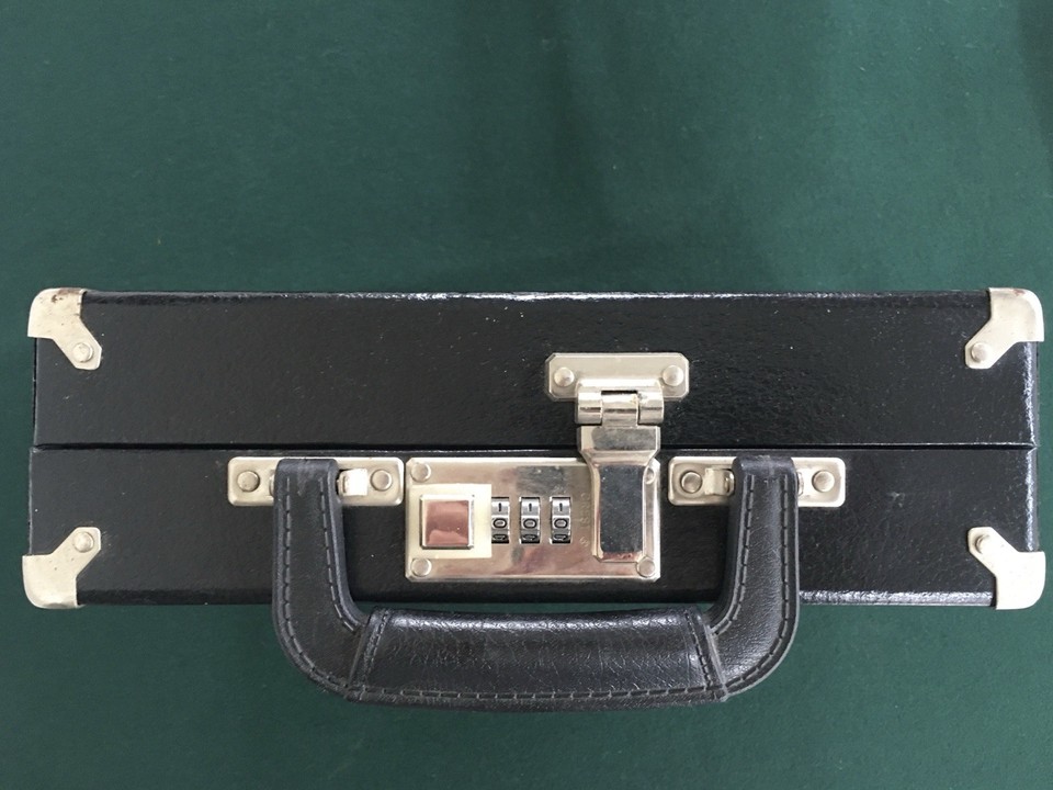Vintage Black Pistol Carrying Case / Display Case with Corner ...