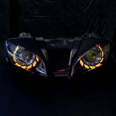 2006-2007 Yamaha YZF R6 Amber Angel Eye Halo Projector Headlight ...