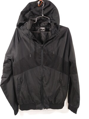 CSG Men's hoodie jacket Black Full Zip Front Pockets size medium | eBay