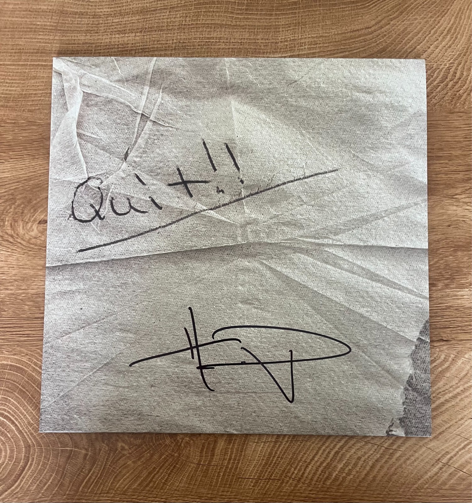 * HARDY * signed vinyl album * QUIT!! * MICHAEL HARDY * 1 | eBay