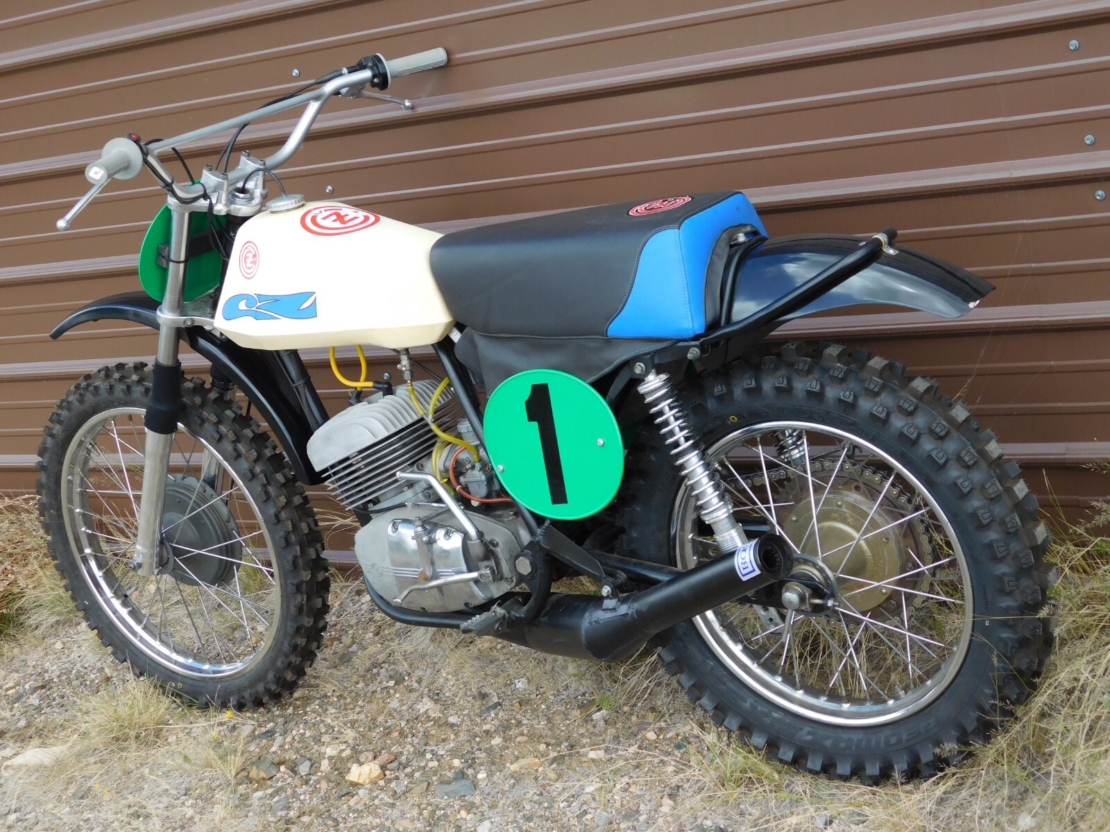 '72 CZ 250 Polished Vintage MX MotoCross RACER Includes Original TANK ...
