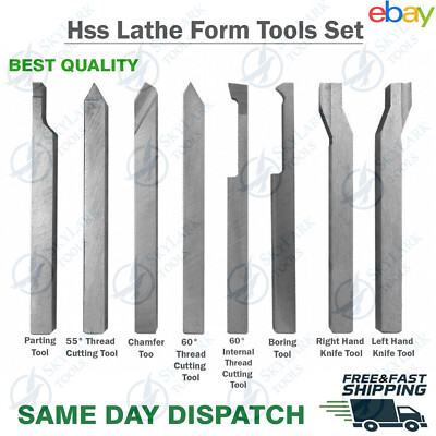 Lathe Hss 6mm Form Tool Set 8 Pieces Set Square Shank Lathe Pre ...