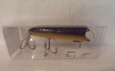 LOOK LUCKY NO. 13 HEDDON WOOD USED DISPLAY FISHING LURE IPB | eBay