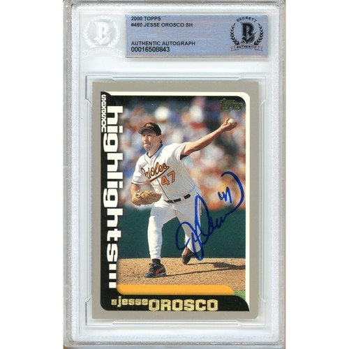 Jesse Orosco Baltimore Orioles Auto 2000 Topps Baseball 460 Signed BAS ...