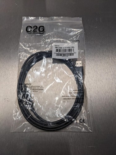 Cables 2 Go C2G 2m (6.56') USB 2.0 A/B Cable, Black #28102 NEW | eBay