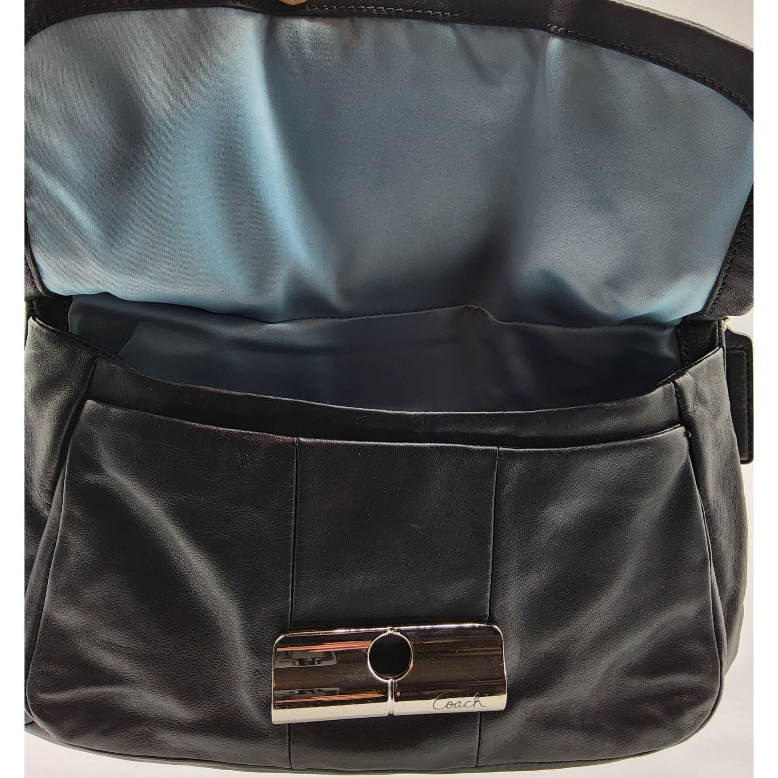 Coach Kristin Flap Hippie Black Leather Hobo M1069 16… - Gem