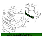 2013-2015 Rav4 Genuine Toyota 526140R030 Absorber, Front Bumper 52614 ...