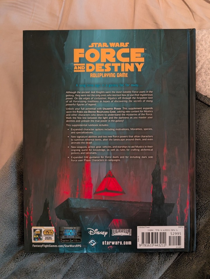 Unlimited Power Book Force and Destiny Star Wars Roleplaying Game RPG ...