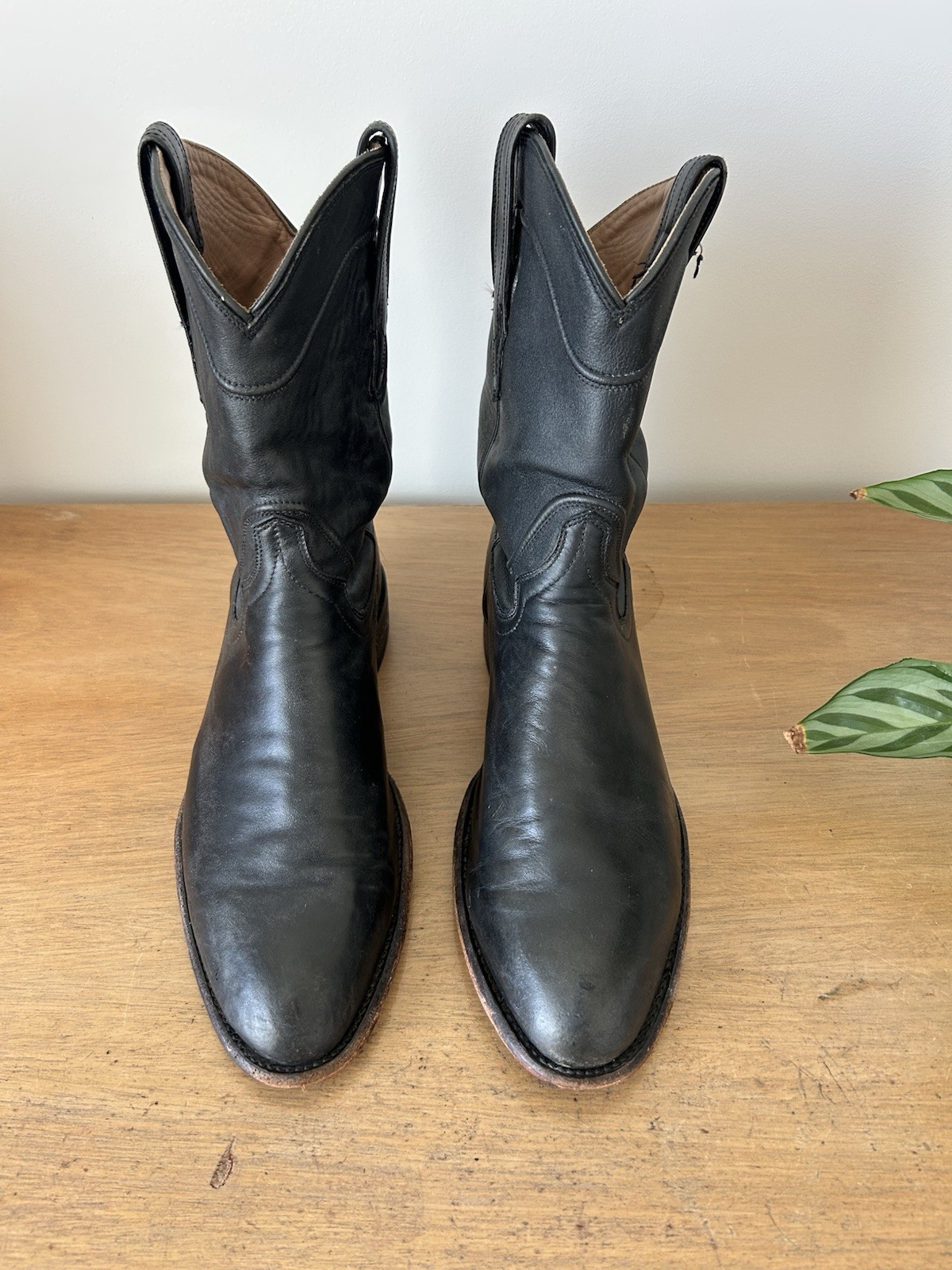 Tecovas, The Earl Black Calfskin Roper Boots Men’s 9.5 | eBay