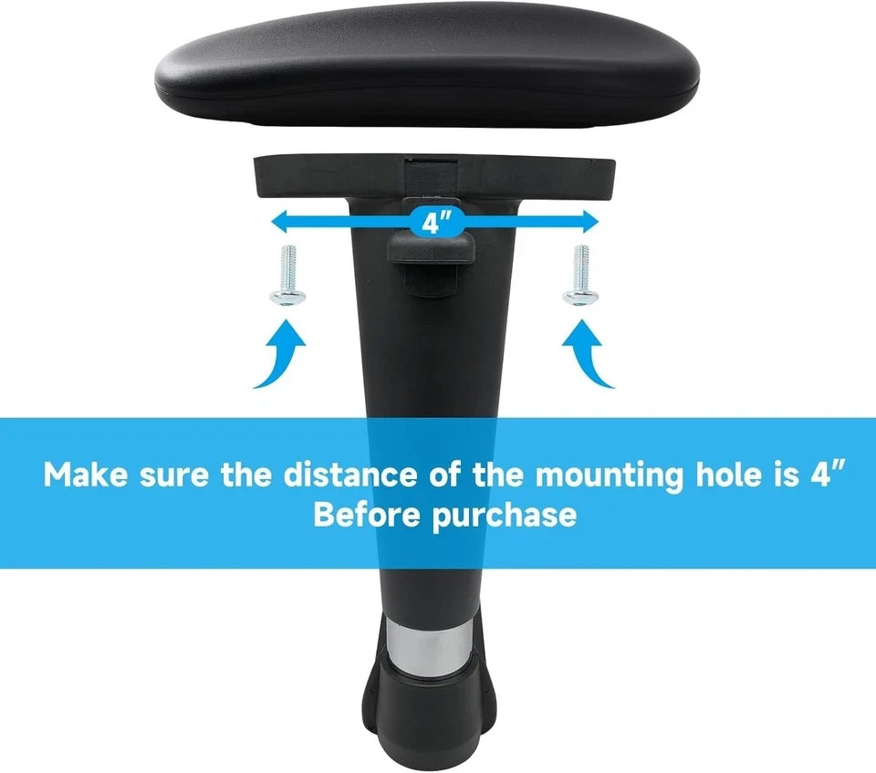 Office Chair Replacement Armrest Arm Rest Pads Caps 4 Mounting Hole ...