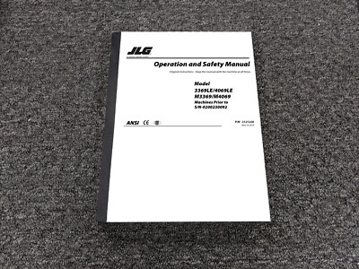 JLG 3369LE 4069LE M3369 M4069 Lift Safety Owner Operator Manual SN ...
