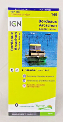 CARTE IGN BORDEAUX ARCACHON 145-GIRONDE MEDOC-TOURISME VELO* | eBay