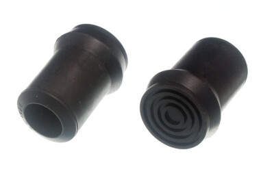 New 20 X Crutch Zimmer Frame Stick Ferrule Black Rubber Metal Insert ...