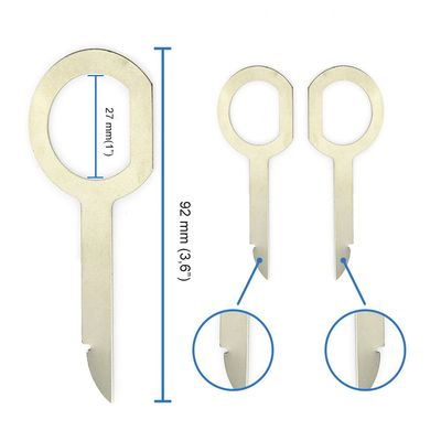 2-Pack Radio Stereo Removal Release Tool Key for VW Audi A4 A6 A8 Benz ...