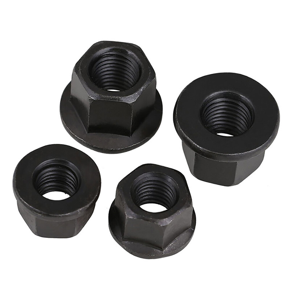 Hex Flange Lock Nuts Self Locking Black M10 M12 M14 M16 M18 M20 M22 M24 ...