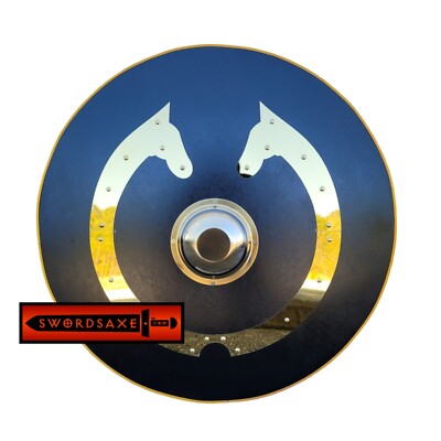 Lord of the Rings Rohan Horse Steel Plated Medieval Wood Round Curve ...