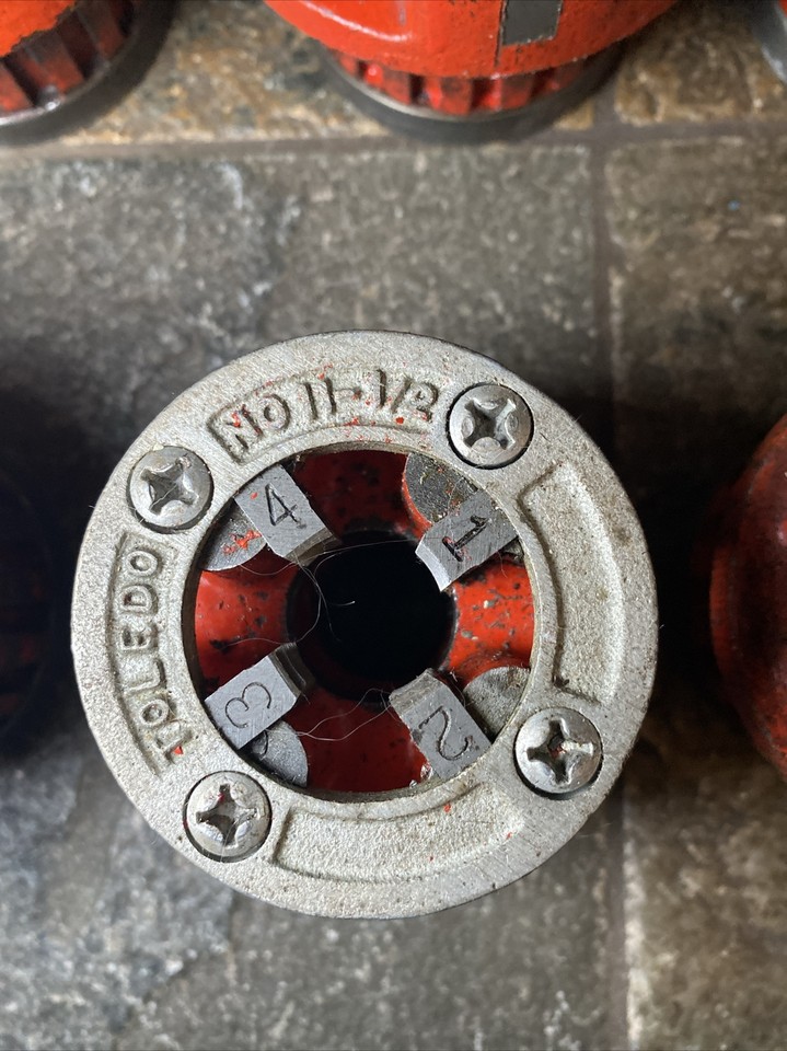Toledo rachet pipe threader #11 & 9 die heads 1/8 To 1 1/4” | eBay