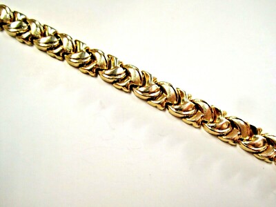 L@@K Gorgeous Real 14k Yellow Gold Braided pattern Bracelet 6-7/8" long ...