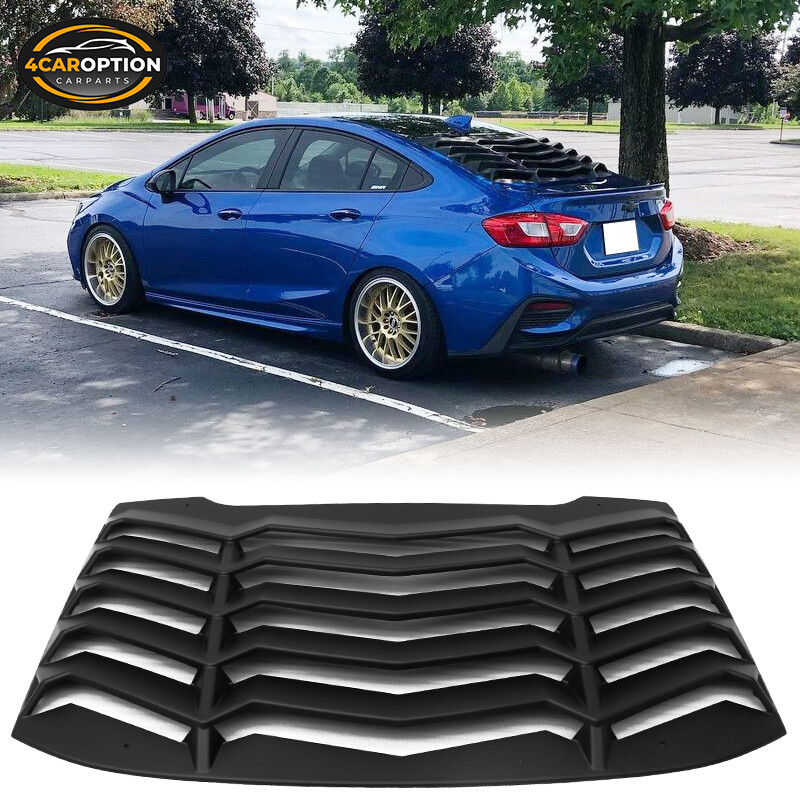 Fits 16-19 Chevy Cruze 4DR Rear Window Louver Cover Sun Shade Vent ABS ...