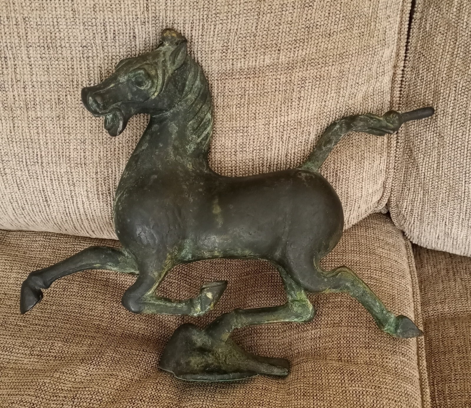 CHINESE FLYING HORSE OF GANSU BRONZE VERDIGRIS ART SCULPTURE | eBay