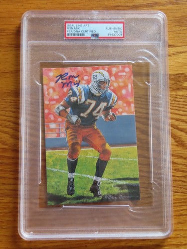 RON MIX Signed Goal Line Art Card PSA Slabbed Autograph SAN DIEGO ...