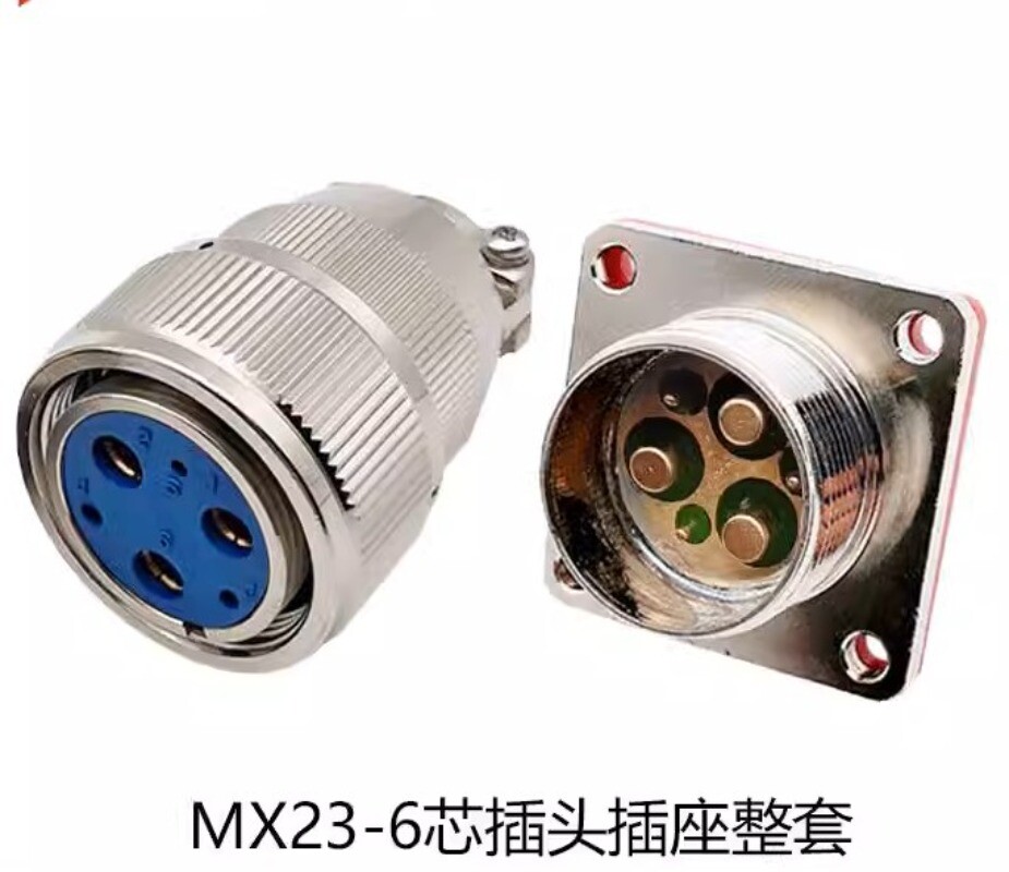 1PCS NEW FIT Glass sintered aviation plug MX23-6-core plug socket ...