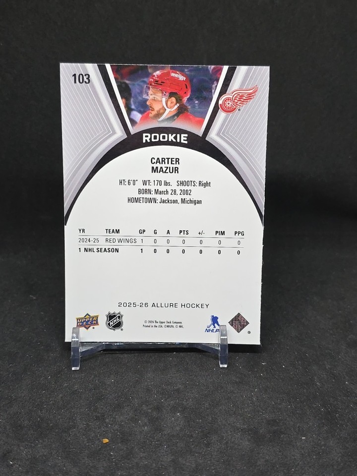 2025-26 Upper Deck Allure #103 Carter Mazur | eBay UK
